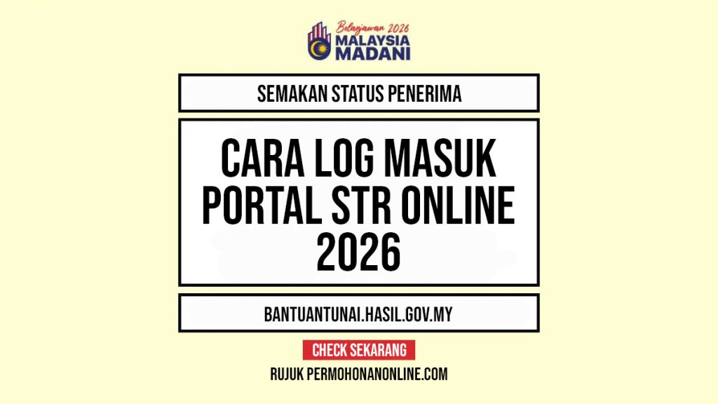 CARA LOG MASUK STR : SEMAKAN BAYARAN SUMBANGAN TUNAI RAHMAH FASA 1 2026 ...